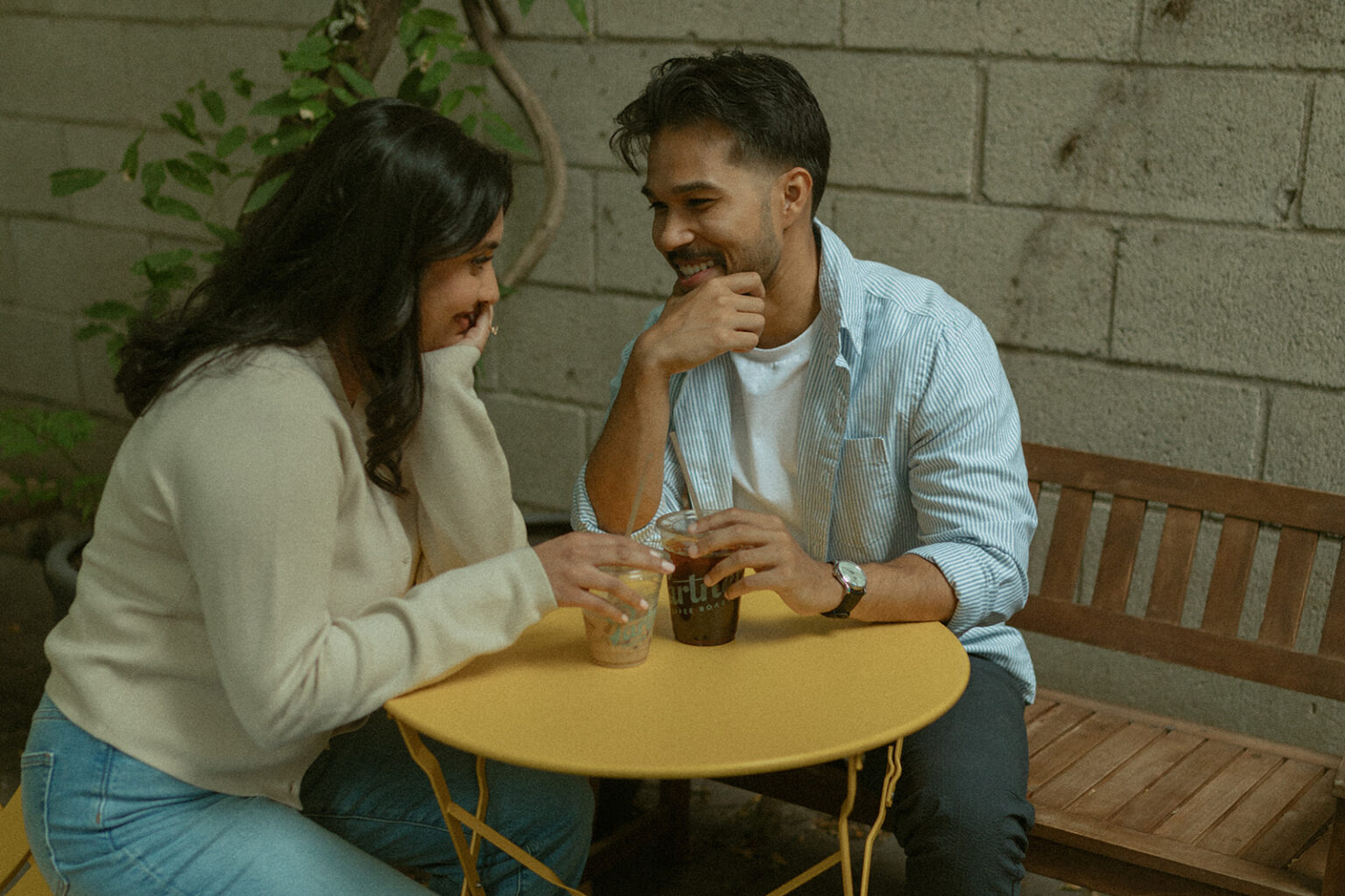 A Coffee Date at the Bookstore | Rupom + Mahbuba | karamccurdy.com